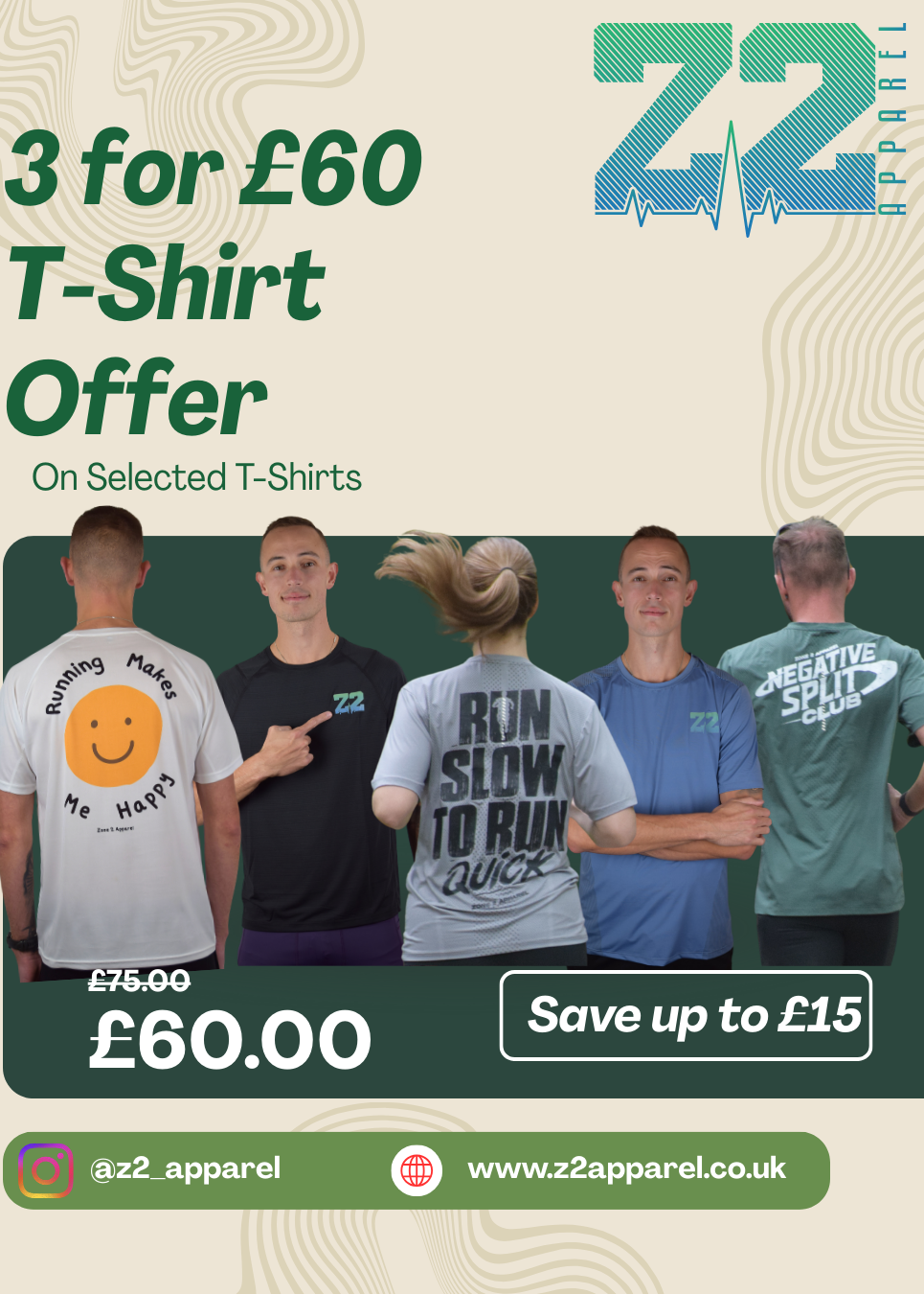Z2 Offer: 3 for £60 on Selected Tees – Z2 Apparel